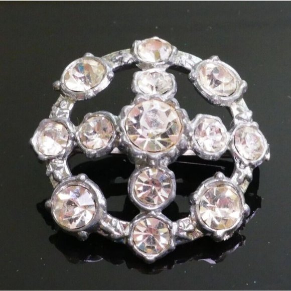 Unbranded | Jewelry | Vintage Pot Metal Rhinestone Crystal Brooch ...